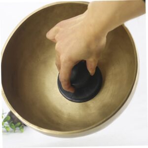 WOONEKY 5pcs Bodhisattva Bowl Sound Bowl Handle Singing Bowl Supplies Sound Bowl Lifting Tool Zen Decoration Handle Decorating Tools Buddha Singing Bowl Handle Rubber Altar Supplies Round