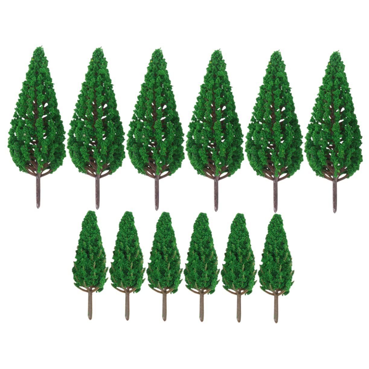 12 Pcs Garden Landscape Pine Tree Model Sand Table Layout Props for Scenery Construction Styles