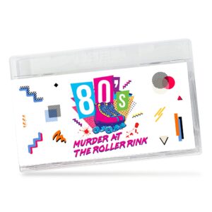 murder at the roller rink: an 80s teen murder mystery game | flexible 4-20+ players | in-person & virtual game play instructions | usb with printable files