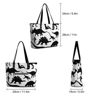 Womens Handbag Dinosaur Leather Tote Bag Top Handle Satchel Bags For Lady