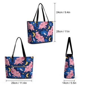 Womens Handbag Pigs Leather Tote Bag Top Handle Satchel Bags For Lady