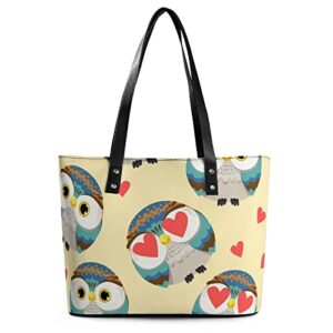 womens handbag owls leather tote bag top handle satchel bags for lady