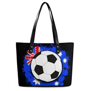 womens handbag soccer ball leather tote bag top handle satchel bags for lady