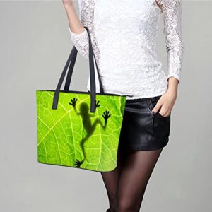 Womens Handbag Frog Leather Tote Bag Top Handle Satchel Bags For Lady