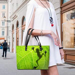 Womens Handbag Frog Leather Tote Bag Top Handle Satchel Bags For Lady