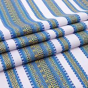 rushnichok tablecloth decorative ukrainian ornament country white blue yellow trident 150x100 cm / 59" wx40 l