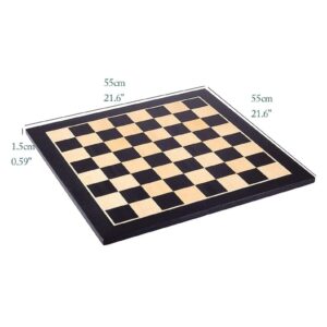 AQUETI Chess Set Chess Game Set Chess Board 21.6inch Wooden Chess Board，Chess Board Size Professional Tournament Chess Board Chess Table Chess Board Game