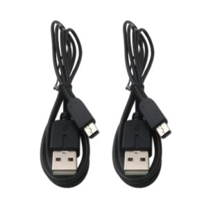 gxcdizx 2 pcs usb power charger charging cable for nintendo 3ds dsi ndsi xl pada a126, 1 meter black