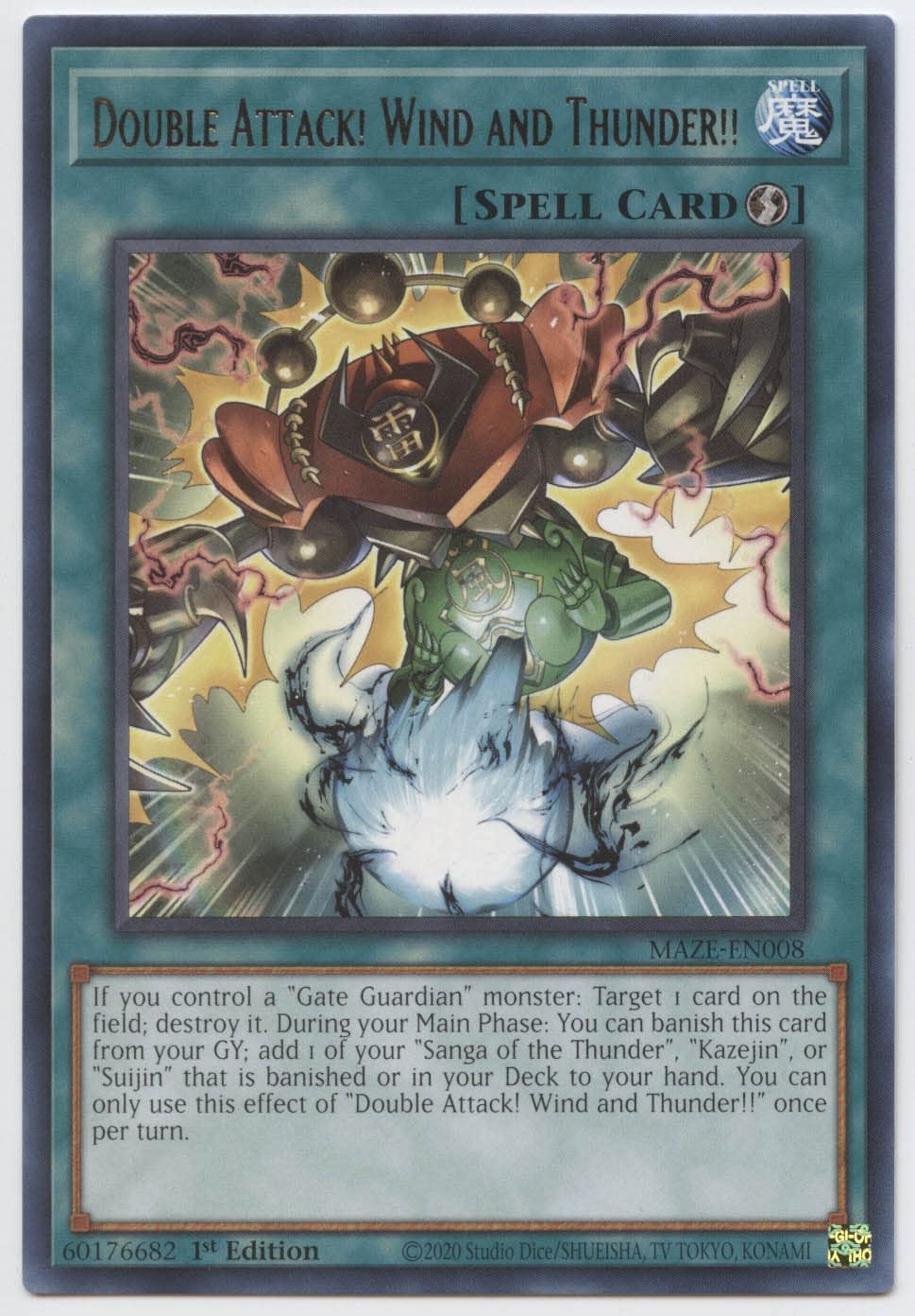 Double Attack! Wind and Thunder!! - MAZE-EN008 - Rare - 1st Edition