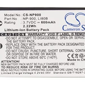 NUBODI Replacement for Battery Praktica 02491-0015-00, 02491-0037-00, BATS4, NP-900 DCZ 10.4, DCZ 8.3, DM5331, DM-6331, DS-4330, DS-4331, DS-4341, DS-4346, DS-5080, DS-5330