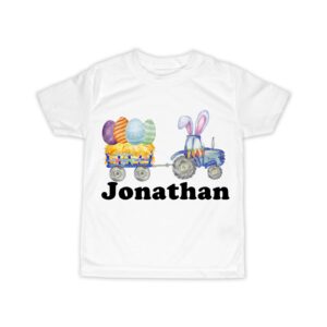 Easter Tractor Shirt - Personalized Shirt - Long Sleeves - Short Sleeves