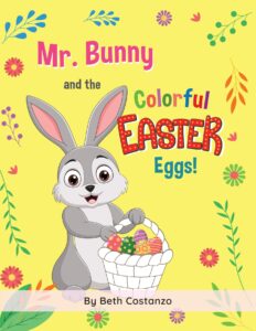 mr. bunny and the colorful easter eggs!