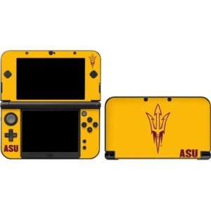 skinit decal gaming skin compatible with 3ds xl 2015 - officially licensed college asu pitchfork outline design