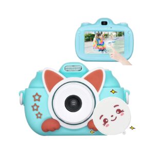 gienex kids digital camera - 28mp children's selfie camera with 3 inches large screen for boys and girls,1080p rechargeable electronic camera