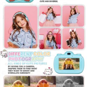 GIENEX Kids Digital Camera - 28MP Children's Selfie Camera with 3 Inches Large Screen for Boys and Girls,1080P Rechargeable Electronic Camera