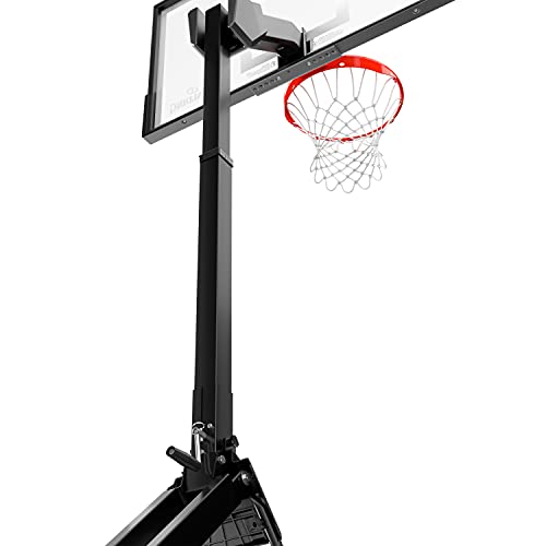 Spalding Momentous EZ Assembly 54" Clear View Acrylic Portable Basketball Hoop