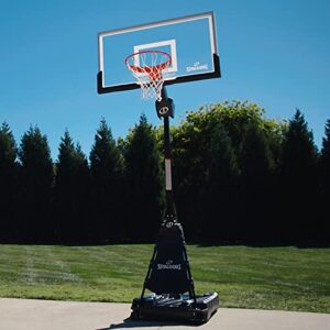 Spalding Momentous EZ Assembly 54" Clear View Acrylic Portable Basketball Hoop