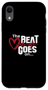 iphone xr the beat goes on open heart surgery survivor heart warrior case