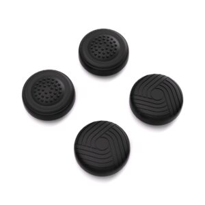 playvital thumb grip caps for steam deck lcd, silicone thumbsticks grips joystick caps for steam deck oled - samurai & guardian edition