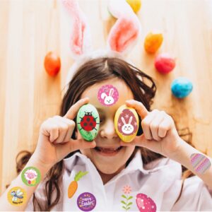 220+PCS Easter Stickers, Easter Stickers for Kids Teens Adults, Cute Bunny Egg Easter Stickers for Water Bottle Toys Laptop Scrapbooking