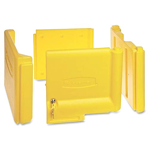 Rubbermaid 6181 Yellow Locking Cabinet for 6173 Cart, High-Density Polypropylene Construction, No Moisture Absorption, Doors Require Assembly, 18"W x 15"D x 6"H