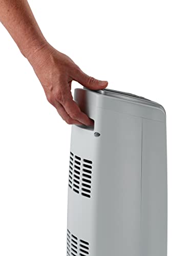 Lasko Oscillating Ceramic Tower Space Heater for Home with Overheat Protection, Timer, 22.5 Inches, Silver, 1500W, 5775, 7.5″L x 7.1″W x 22.75″H