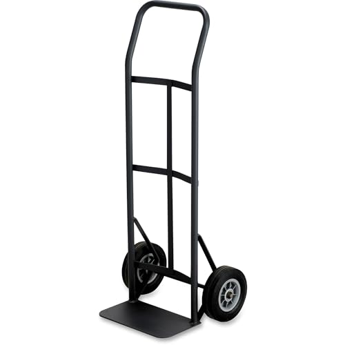 Safco Products Tuff Truck Continuous Handle Hand Truck - 400 lbs. Capacity -Black Powder Coat Finish - With Flow-Back Handle Design - Heavy-Gauge Tubular Steel Frame. For Moving Storage and More