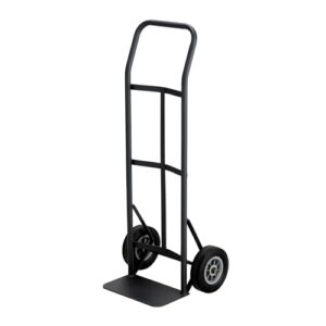 safco products tuff truck continuous handle hand truck - 400 lbs. capacity -black powder coat finish - with flow-back handle design - heavy-gauge tubular steel frame. for moving storage and more