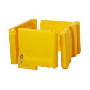 Rubbermaid 6181 Yellow Locking Cabinet for 6173 Cart, High-Density Polypropylene Construction, No Moisture Absorption, Doors Require Assembly, 18"W x 15"D x 6"H