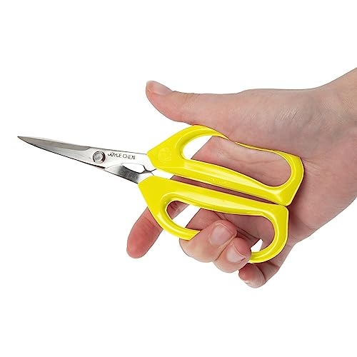 Joyce Chen Original Unlimited Kitchen Scissors All Purpose Kitchen Shears With Comfortable Handles, Yellow