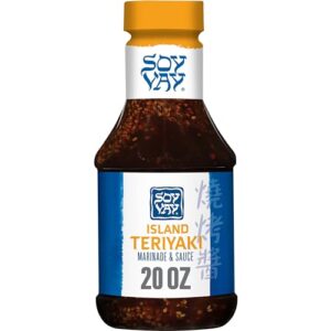 soy vay island teriyaki marinade and sauce, 20 ounce bottle (package may vary)