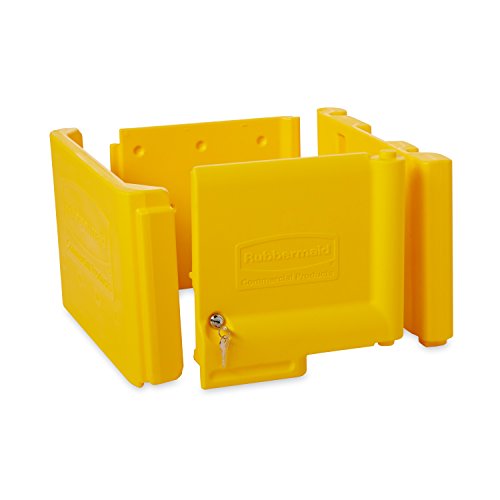 Rubbermaid 6181 Yellow Locking Cabinet for 6173 Cart, High-Density Polypropylene Construction, No Moisture Absorption, Doors Require Assembly, 18"W x 15"D x 6"H