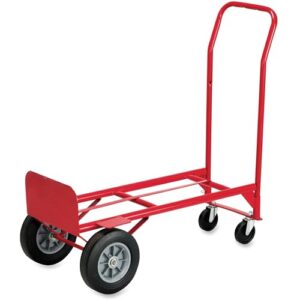 safco products 4086r convertible heavy-duty utility hand truck, red