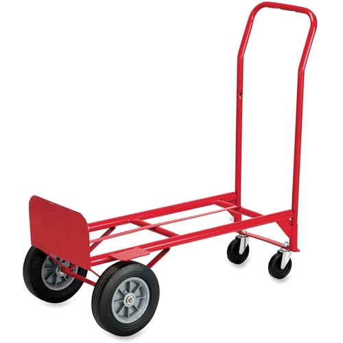 Safco Products 4086R Convertible Heavy-Duty Utility Hand Truck, Red