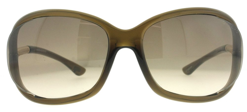 Tom Ford Women's FT0008 614 Jennifer Sunglasses, Champagne, 61mmX16mmX120mm