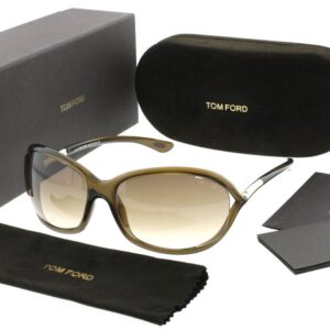 Tom Ford Women's FT0008 614 Jennifer Sunglasses, Champagne, 61mmX16mmX120mm