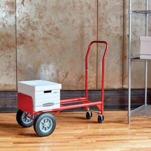 Safco Products 4086R Convertible Heavy-Duty Utility Hand Truck, Red