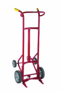 wesco 240001 deluxe series steel drum truck, moldon rubber wheels, 1000-lb. load capacity, 24" width x 58" height x 21" depth