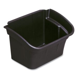 rubbermaid commercial products utility cart 4-gallon bin, black