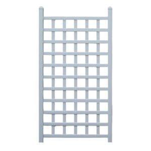 dura-trel country garden 35 by 66 inch indoor outdoor garden trellis plant support for vines and climbing plants, flowers, and vegetables, white