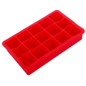 tovolo perfect cube ice tray set of 2 (candy apple) - reusable silicone molds for whiskey, cocktails, coffee, bartender accessories, & smoothies / bpa-free & dishwasher-safe