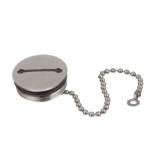 attwood attwood 66074-3 stainless steel deck fill replacement cap and chain fits attwood deck fills with a 3.0” flange size