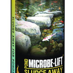 MICROBE-LIFT Sludge-Away Pond and Outdoor Water Garden Sludge and Muck Remover, Safe for Live Koi Fish, Plant Life, and Décor (32 Ounces)