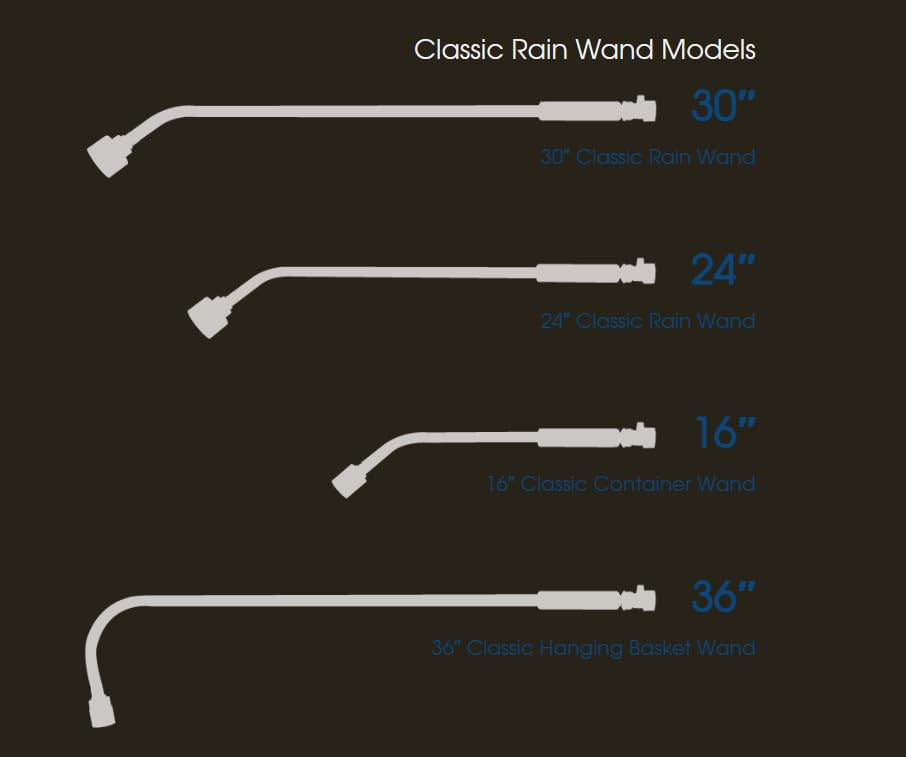 Dramm 12345 Classic Rain Watering Wand, 30", Silver