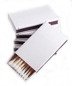 party favors plus 50 plain white cover wooden matches box matches