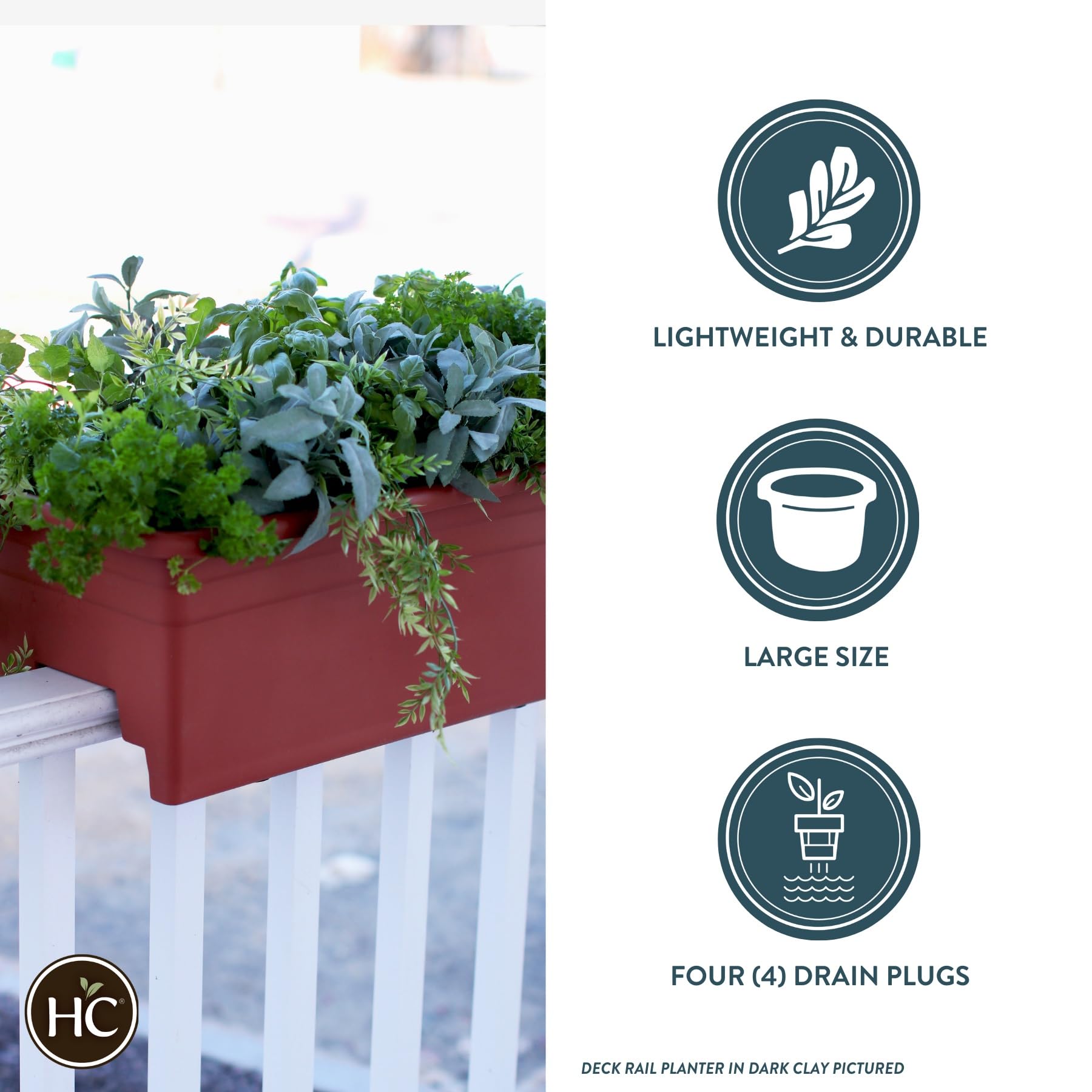 Green Deck Rail Planter