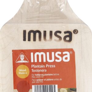 IMUSA USA J-100-5-5045 Traditional Jumbo Wood "Tostonera" Plantain Masher,Tan