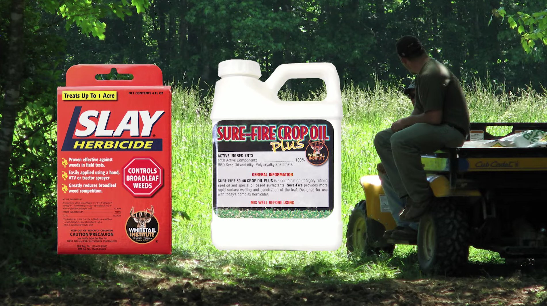 Whitetail Institute Slay Selective Broad-Leaf Weed Control Herbicide Specifically Developed for Deer Food Plots, 4 Ounces (1 acre)