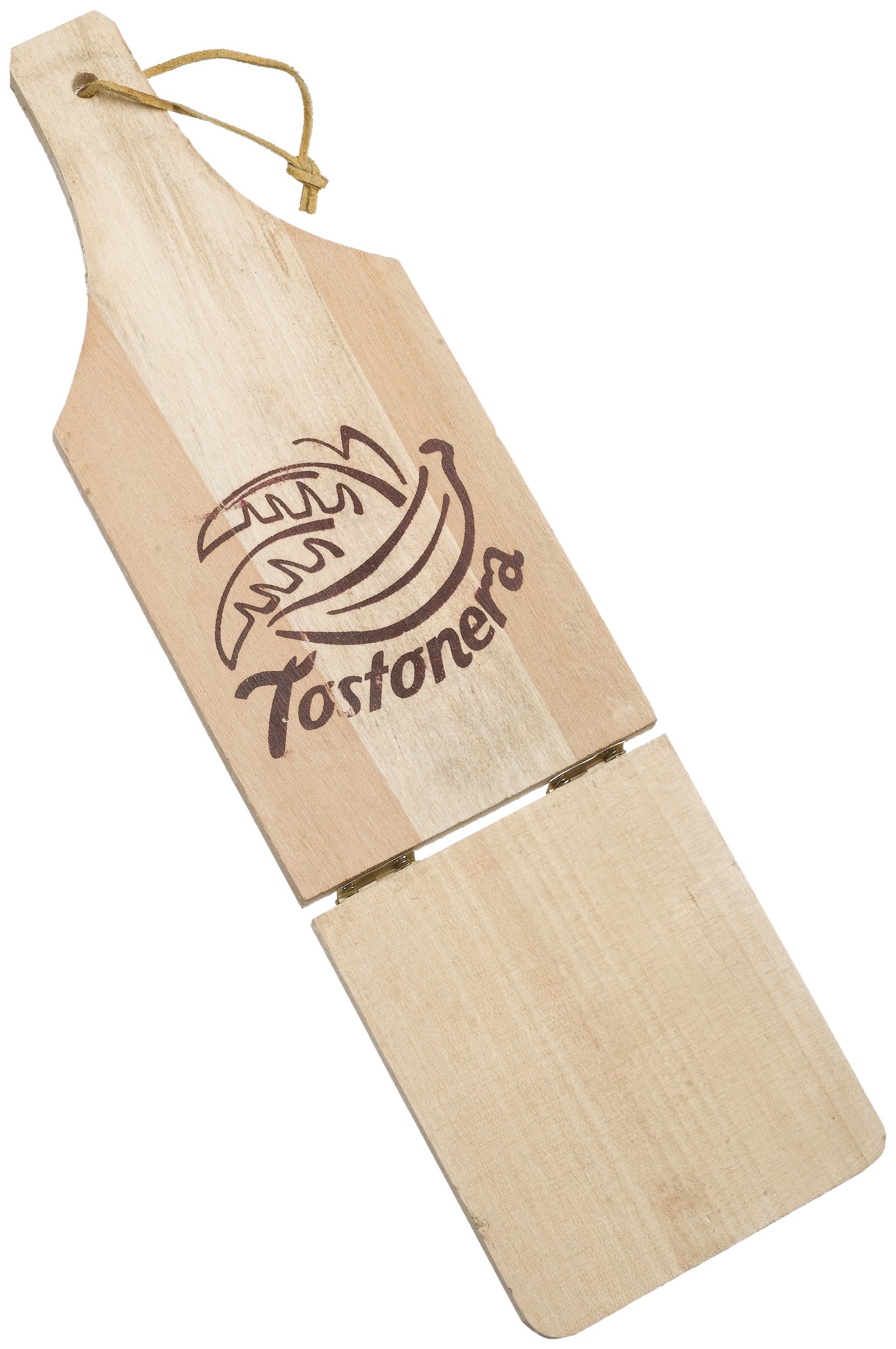 IMUSA USA J-100-5-5045 Traditional Jumbo Wood "Tostonera" Plantain Masher,Tan