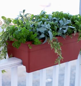 green deck rail planter